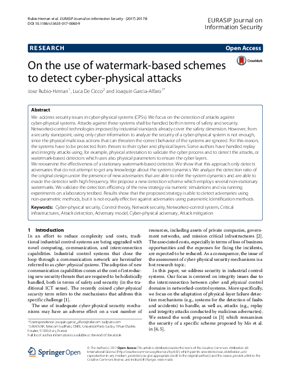 Pdf Watermark Schemes For Cyber Physical Security