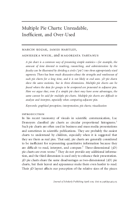 (PDF) Multiple Pie Charts: Unreadable, Inefficient, and Over-Used