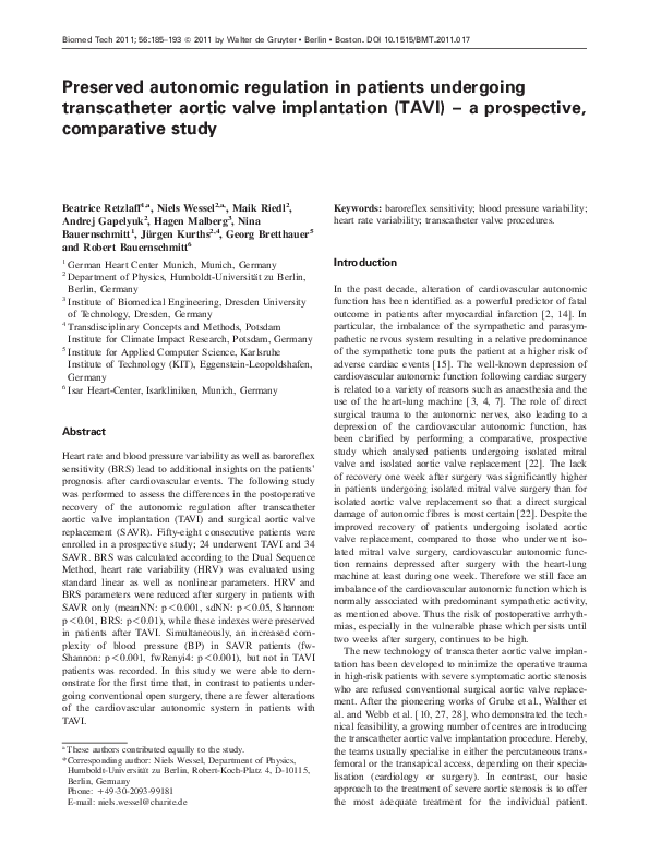(PDF) Preserved autonomic regulation in patients undergoing ...