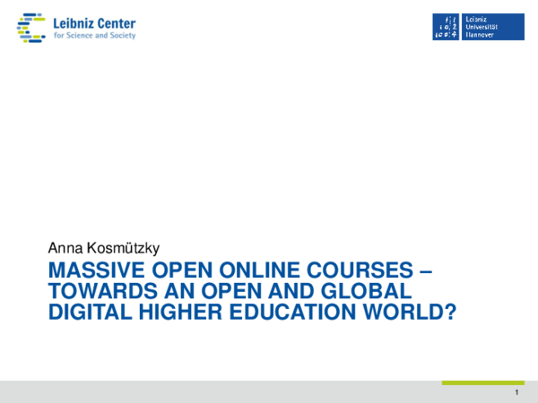 (PDF) Massive Open Online Courses – Towards an Open and Global Digital ...