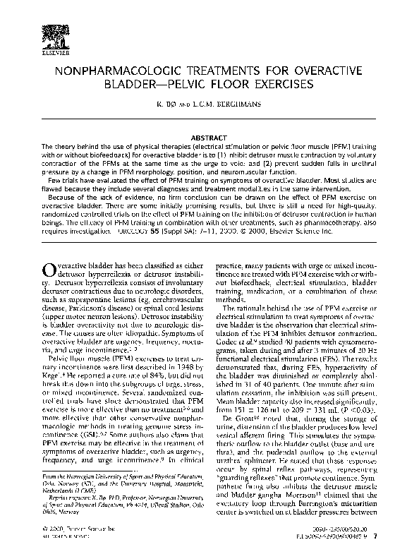 (PDF) Nonpharmacologic Treatments for Overactive Bladder-Pelvic Floor ...