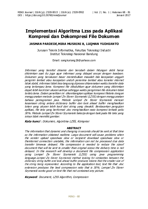 (PDF) Implementasi Algoritma Lzss pada Aplikasi Kompresi dan Dekompresi File Dokumen
