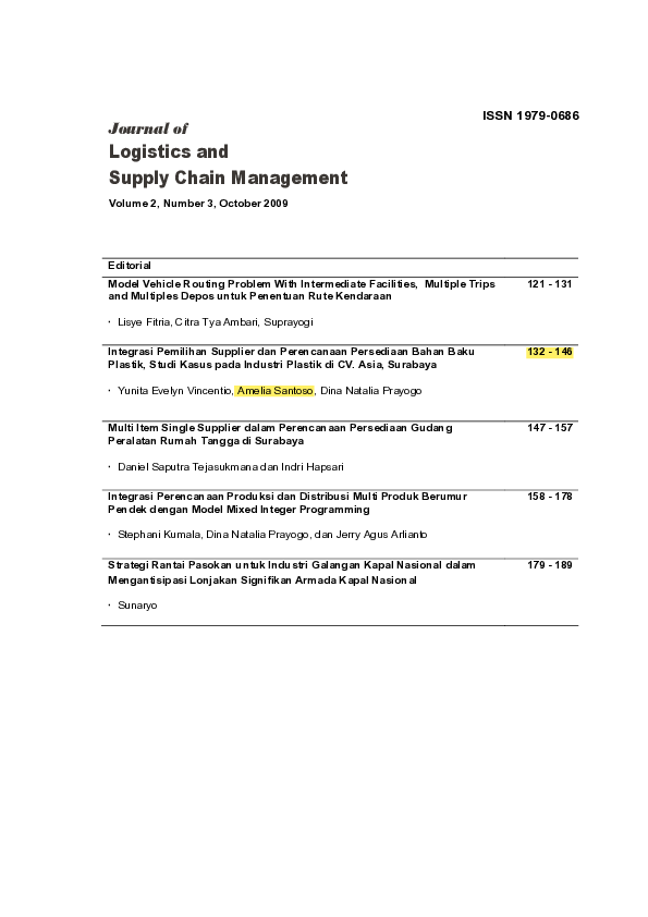 (PDF) Integrasi Pemilihan Supplier dan Perencanaan Persediaan Bahan ...
