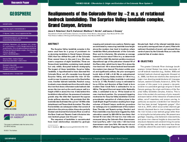 (PDF) Realignments of the Colorado River by ~2 m.y. of rotational ...