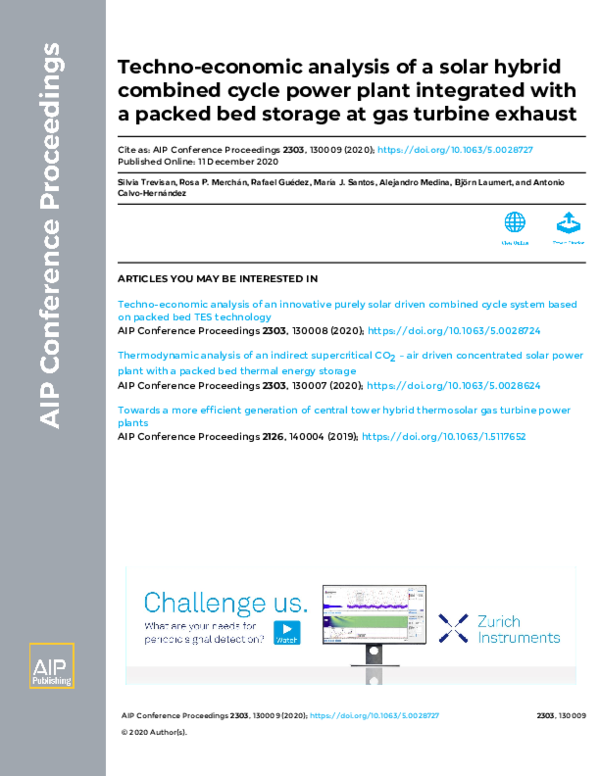 (PDF) Techno-economic analysis of a solar hybrid combined cycle power plant integrated with a ...
