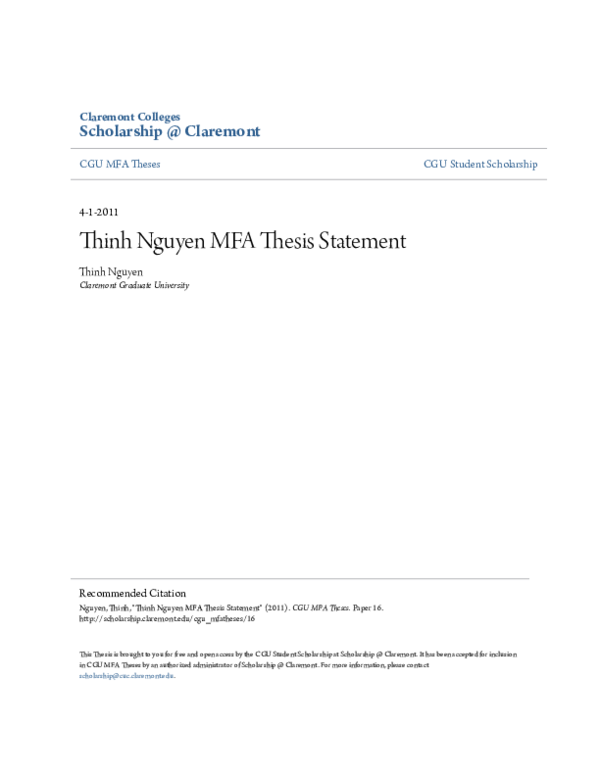 (PDF) Thinh Nguyen MFA Thesis Statement