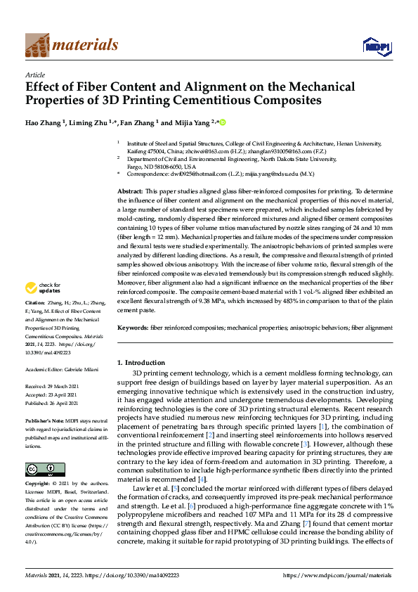 (PDF) Effect of Fiber Content and Alignment on the Mechanical ...