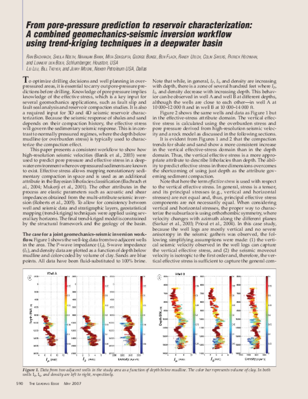 (PDF) From pore-pressure prediction to reservoir characterization: A ...