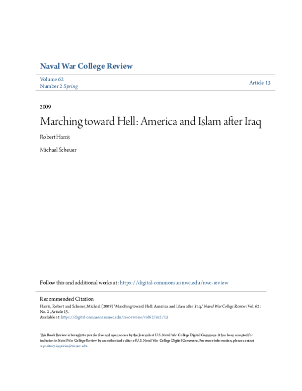 (PDF) Marching toward hell: America and Islam after Iraq