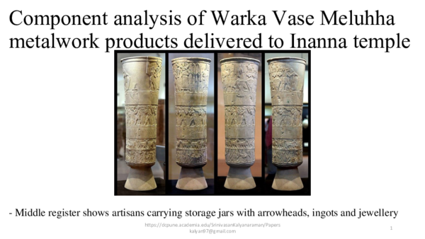 (PDF) Component analysis of Warka Vase Meluhha metalwork products ...