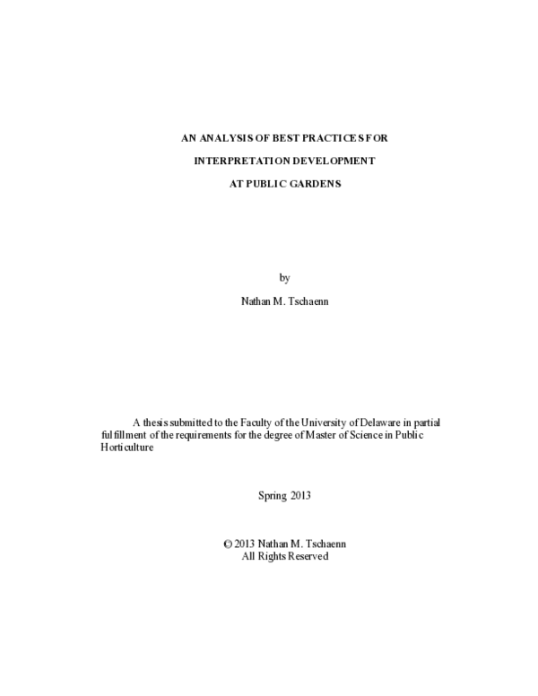 (PDF) Analysis of Best Practices for Interpretation Development at ...