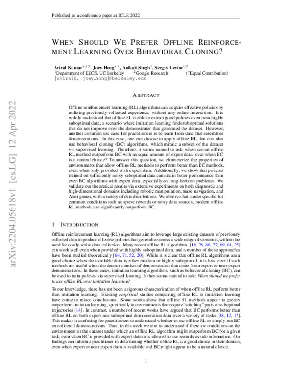 (PDF) Ment Learning Over Behavioral Cloning?