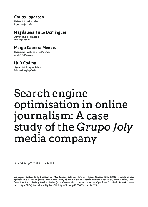 Search engine optimisation in online journalism: A case study of the ...