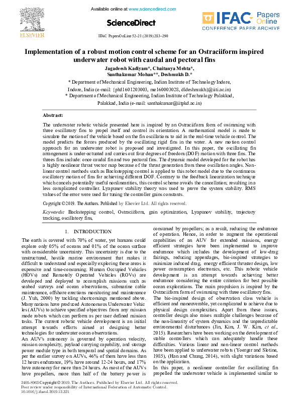 (PDF) Implementation of a robust motion control scheme for an ...