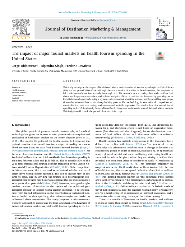 (PDF) Journal of Destination Marketing & Management