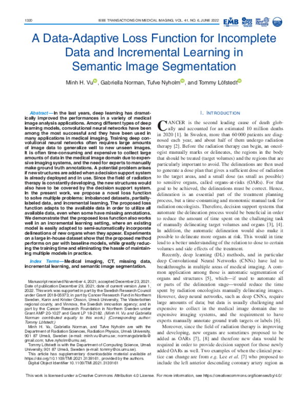 (PDF) A Data-Adaptive Loss Function for Incomplete Data and Incremental ...