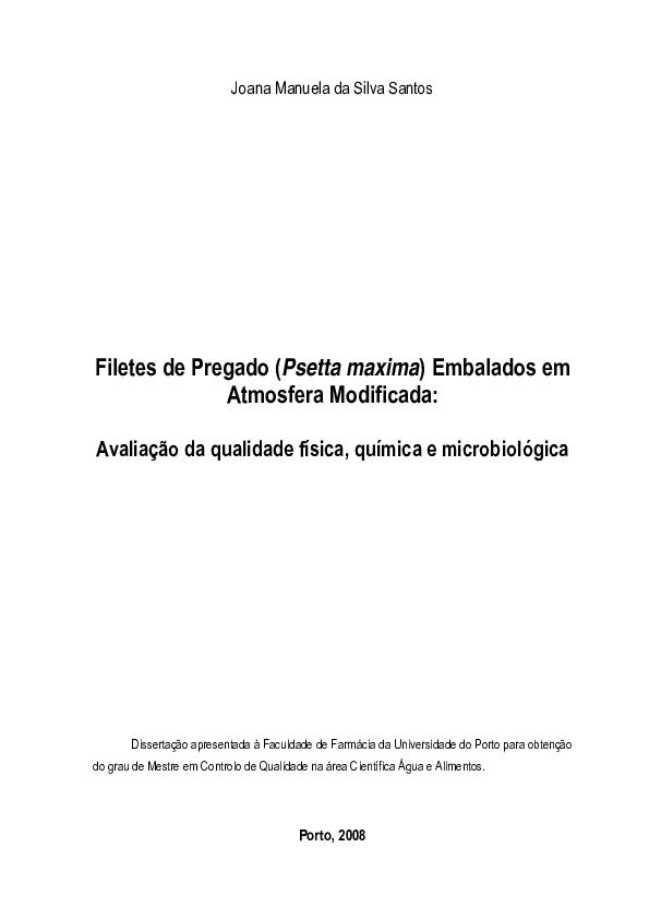 (PDF) Filetes de Pregado (Psetta maxima) Embalados em Atmosfera ...