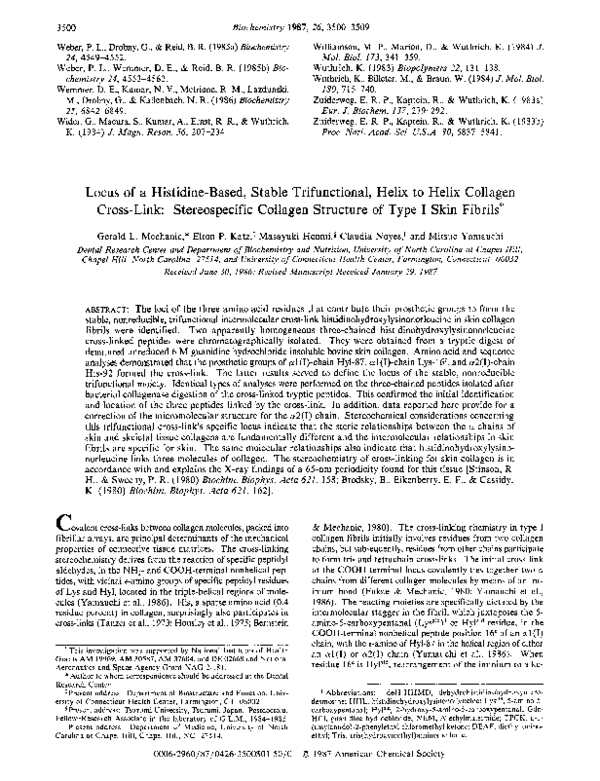 (PDF) Trifunctional Cross-Linking in Skin Collagen