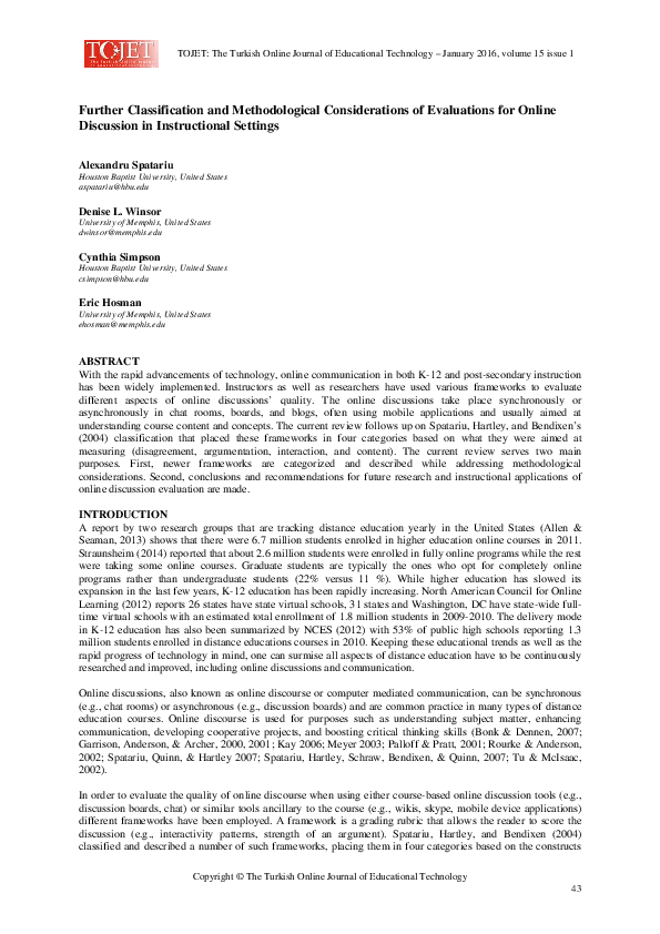 (PDF) Further Classification and Methodological Considerations of ...