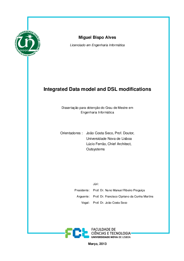 (PDF) Integrated data model and DSL modifications