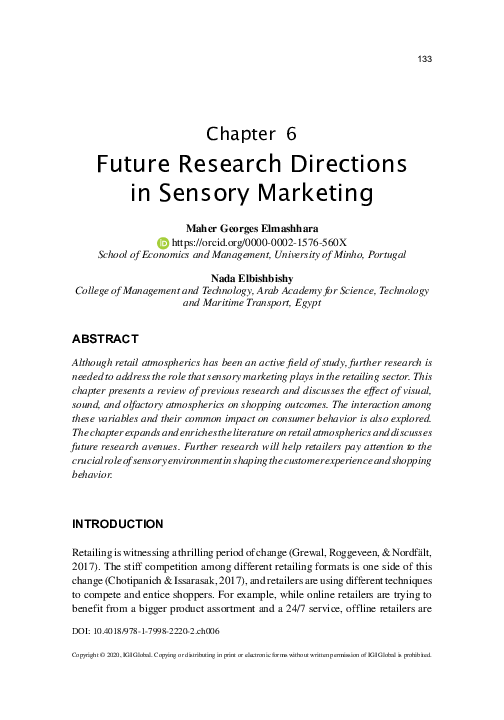 (PDF) Future Research Directions in Sensory Marketing