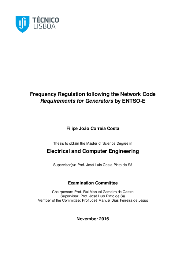 (PDF) Frequency Regulation following the Network Code Requirements for ...