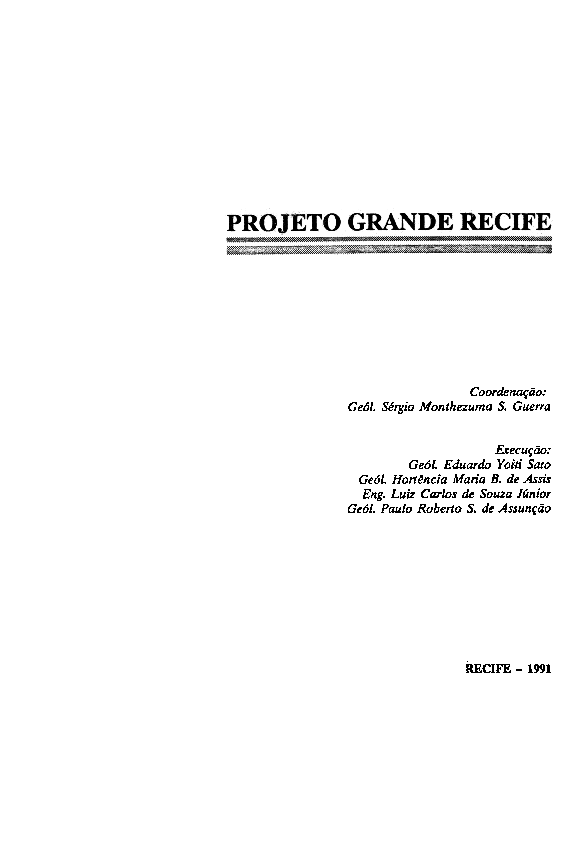 (PDF) Projeto Grande Recife