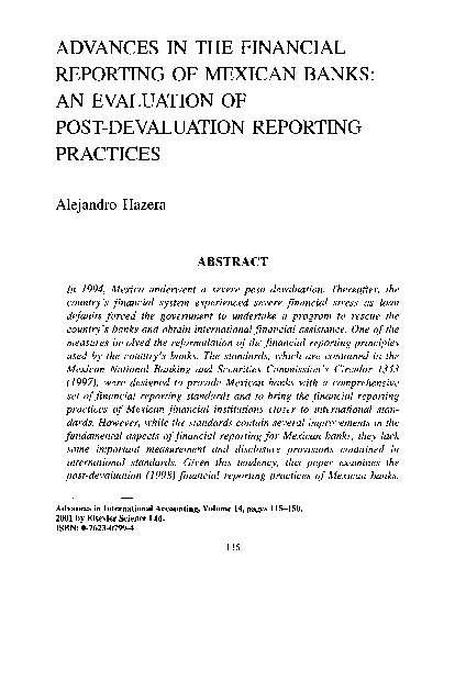 (PDF) Post-Devaluation Financial Reporting in Mexico