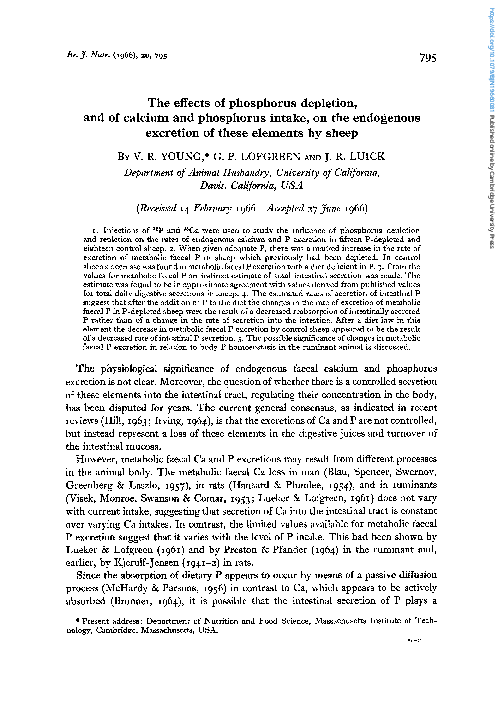 (PDF) The effects of phosphorus depletion, and of calcium and ...