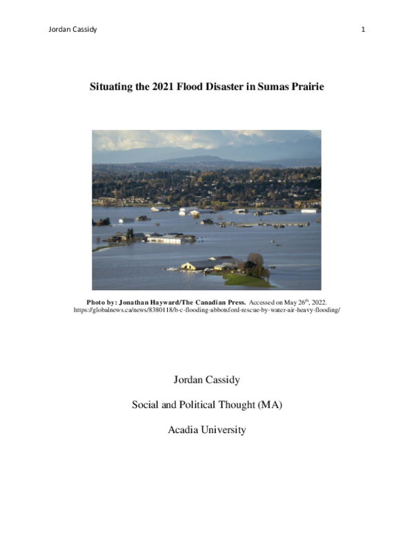 (PDF) Situating the 2021 Flood Disaster in Sumas Prairie