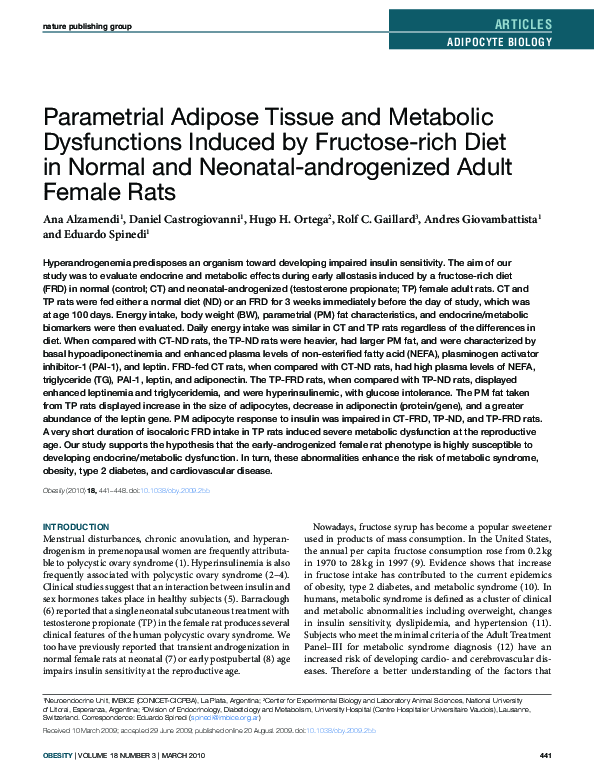 (PDF) Parametrial Adipose Tissue and Metabolic Dysfunctions Induced by ...