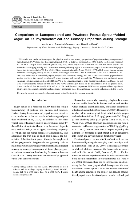 (PDF) Comparison of Nanopowdered and Powdered Peanut Sprout-Added ...