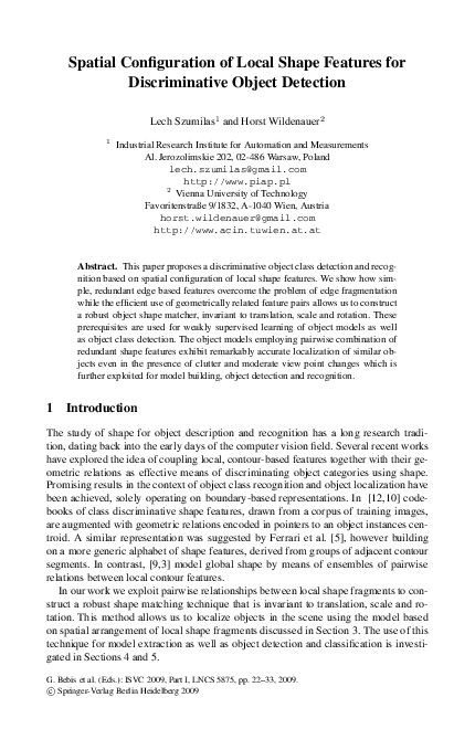 (PDF) Spatial Configuration of Local Shape Features for Discriminative ... (PDF) Spatial Configuration of Local Shape Features for Discriminative ...