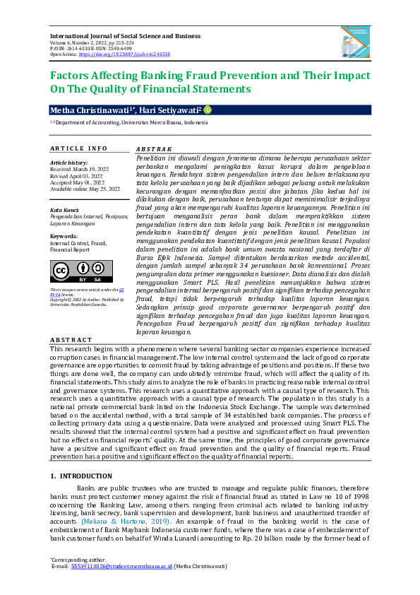 (PDF) Factors Affecting Banking Fraud Prevention and Their Impact On ...