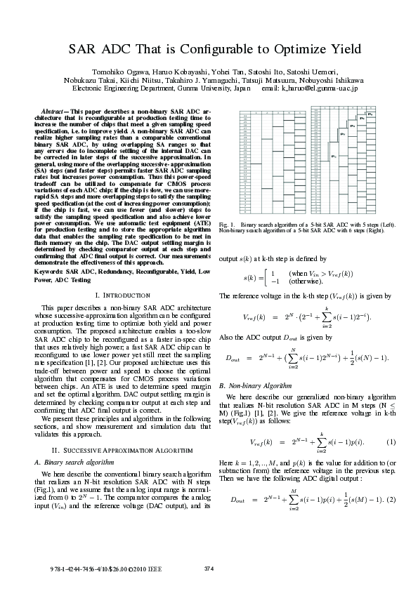 (PDF) SAR ADC that is configurable to optimize yield