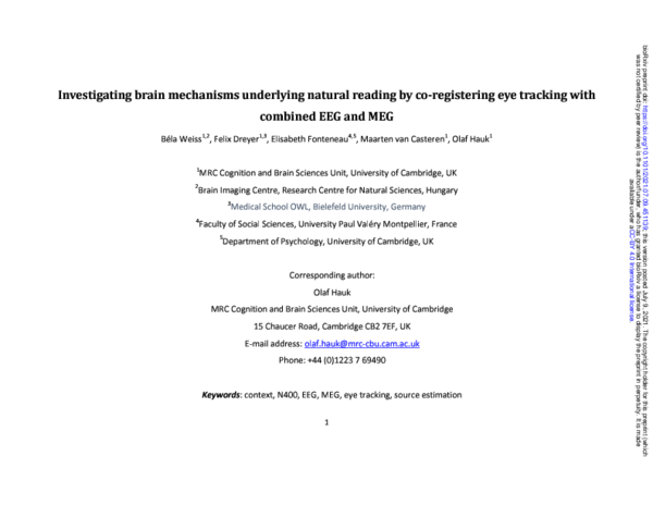 (PDF) Investigating brain mechanisms underlying natural reading by co ...