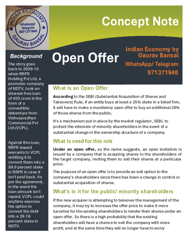 (PDF) Open Offer