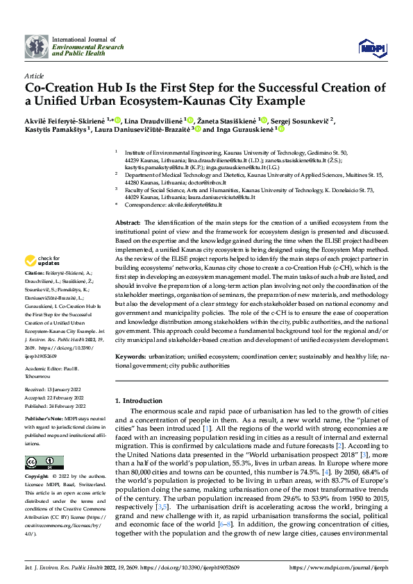 (PDF) Co-Creation Hub Is the First Step for the Successful Creation of ...