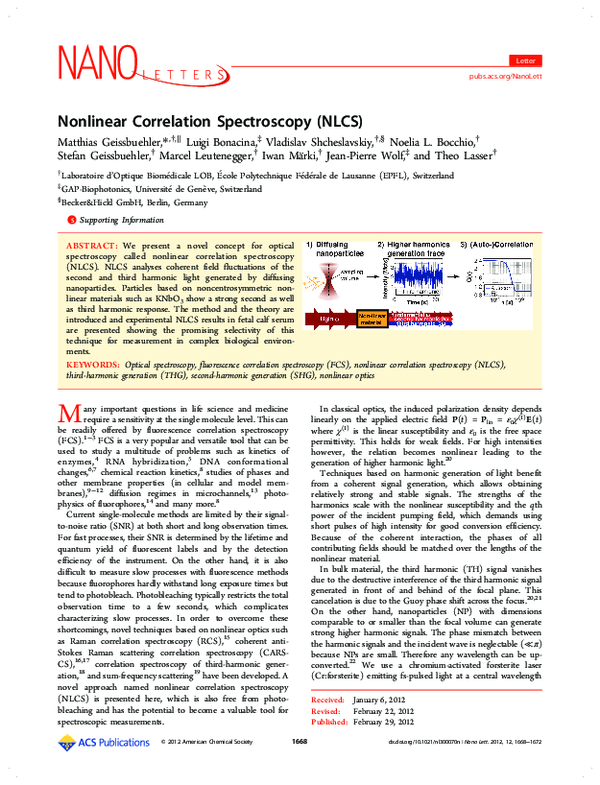 (PDF) Nonlinear Correlation Spectroscopy (NLCS)