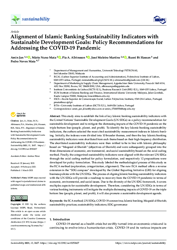 (PDF) Alignment of Islamic Banking Sustainability Indicators with ...