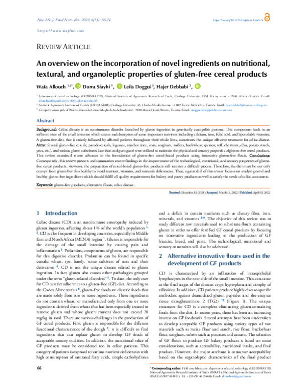 (PDF) An overview on the incorporation of novel ingredients on ...