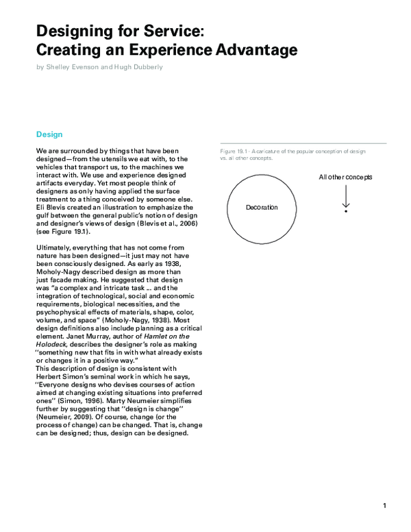 (PDF) Designing for Service: Creating an Experience Advantage