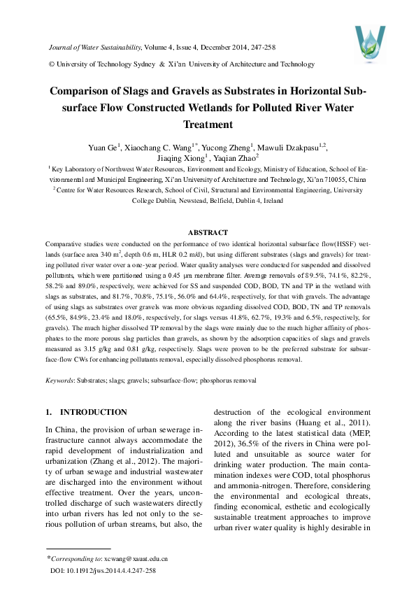 (PDF) Functions of slags and gravels as substrates in large-scale ...
