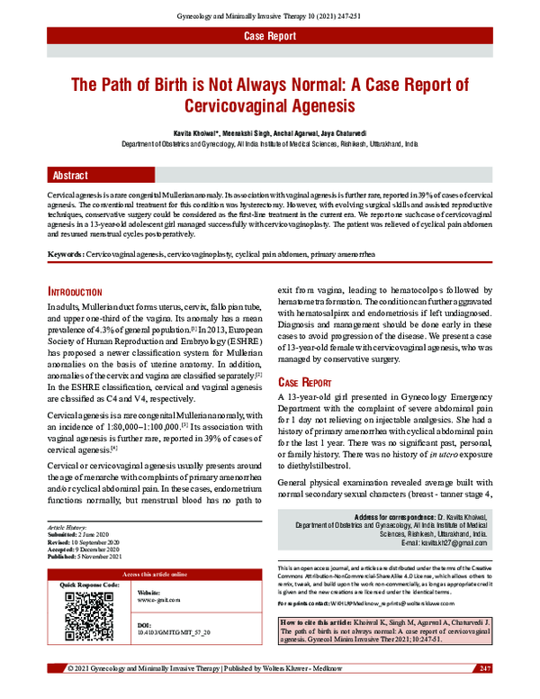 (PDF) The path of birth is not always normal: A case report of ...