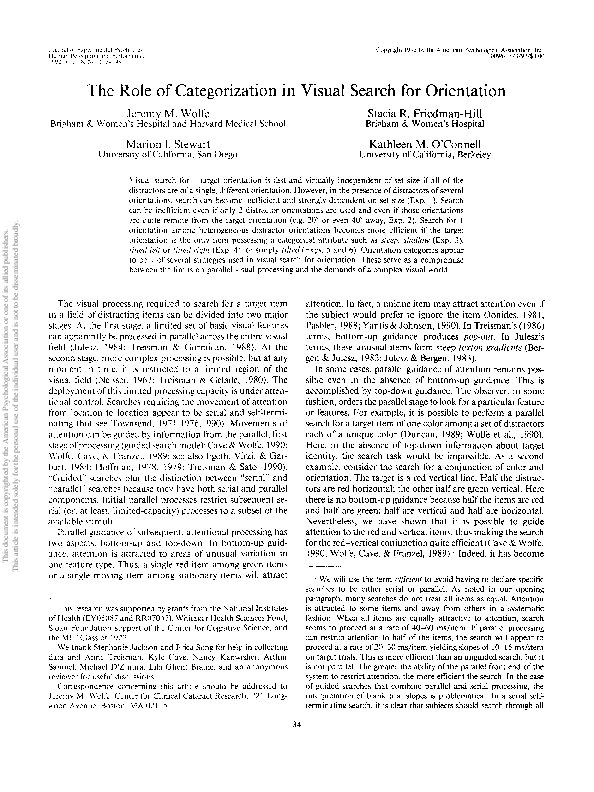 (PDF) The role of categorization in visual search for orientation