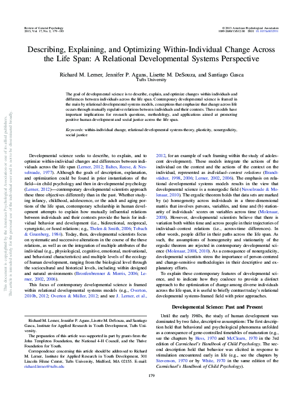(PDF) Describing, explaining, and optimizing within-individual change ...