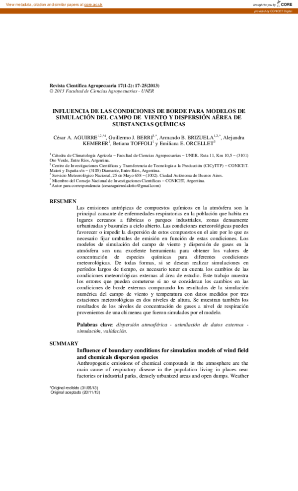 (PDF) Influencia de las condiciones de borde para modelos de simulación ...