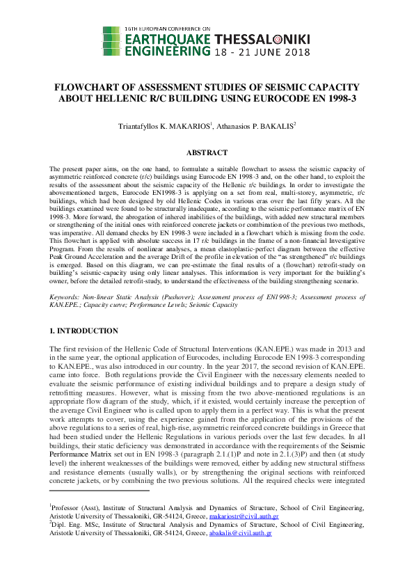 (PDF) Flowchart of Assessment Studies of Seismic Capacity About ...