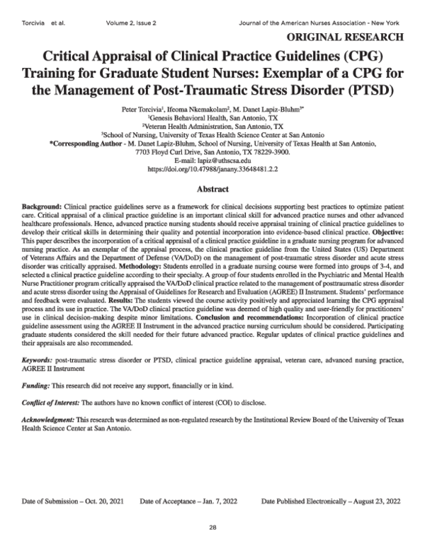 (PDF) Critical Appraisal of Clinical Practice Guidelines (CPG) Training ...
