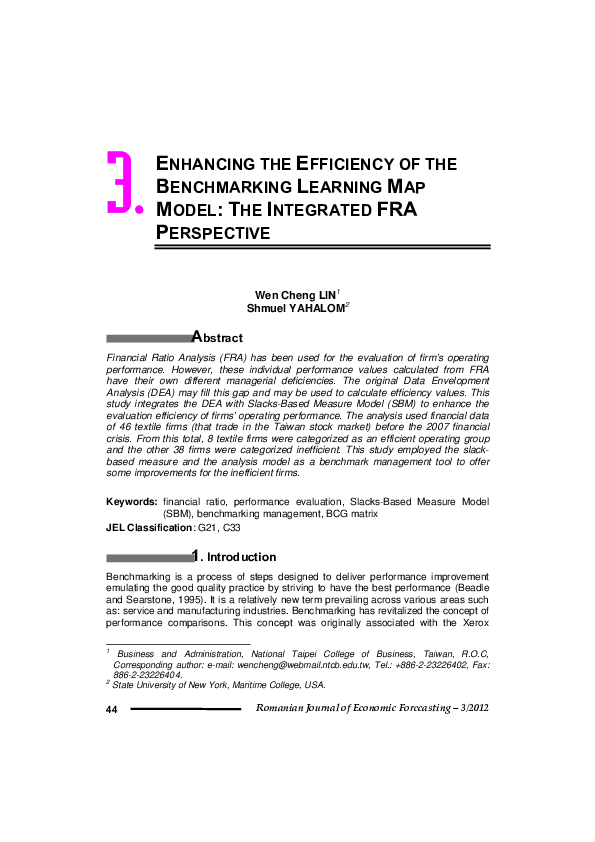 (PDF) Enhancing the Efficiency of the Benchmarking Learning Map Model ...